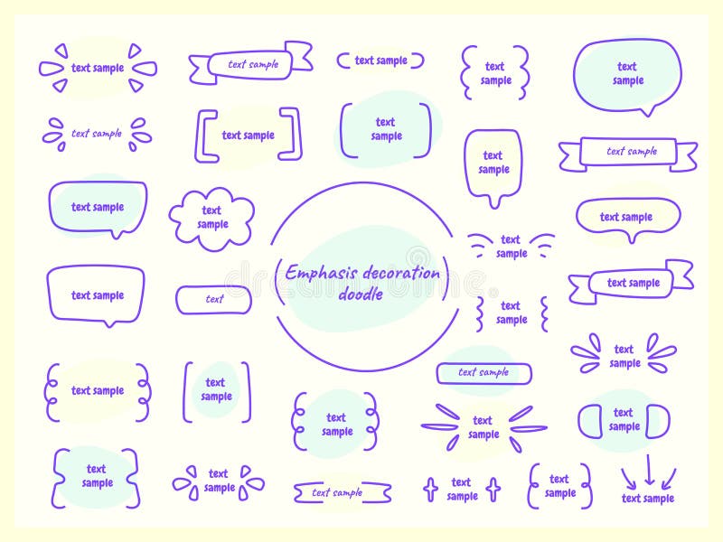 Quote Border, Card Decorative Elements Set. Creative Banner, Label ...