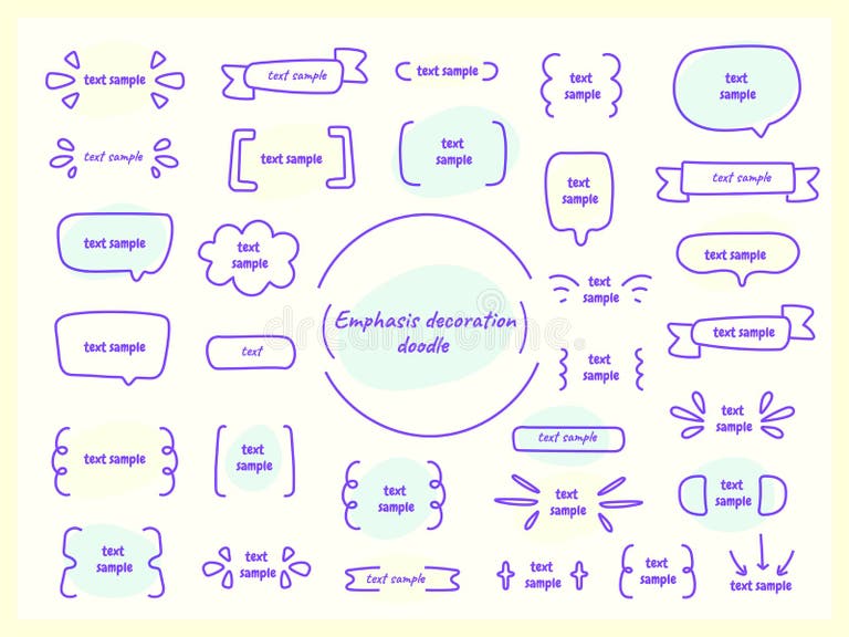 Quote Border, Card Decorative Elements Set. Creative Banner, Label ...