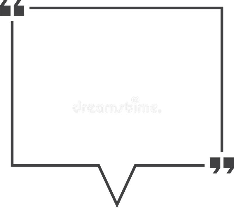 Quote Box or Bubbles in Flat Style. Stock Vector - Illustration of ...
