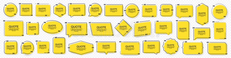 Quote Box Frame, Big Set. Texting Quote Boxes. Blank Template Quote ...