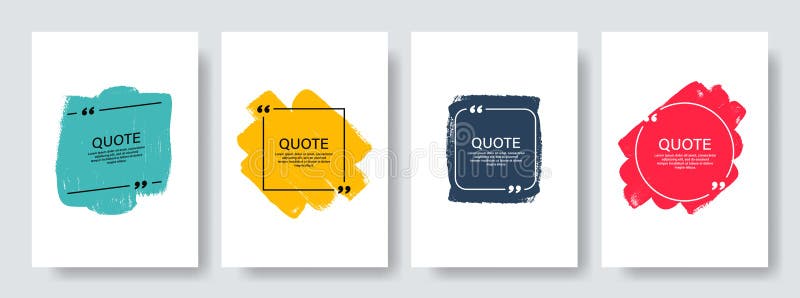 Quote Box Frame, Big Set. Texting Quote Boxes. Blank Template Quote ...