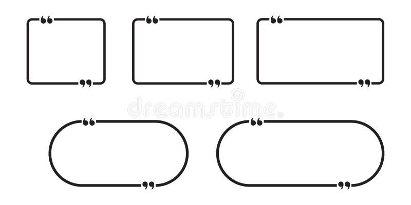 Quote Box, Quote Frame with Quote Marks. Collecion of Frames Stock ...