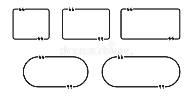 Quote Box, Quote Frame with Quote Marks. Collecion of Frames Stock ...