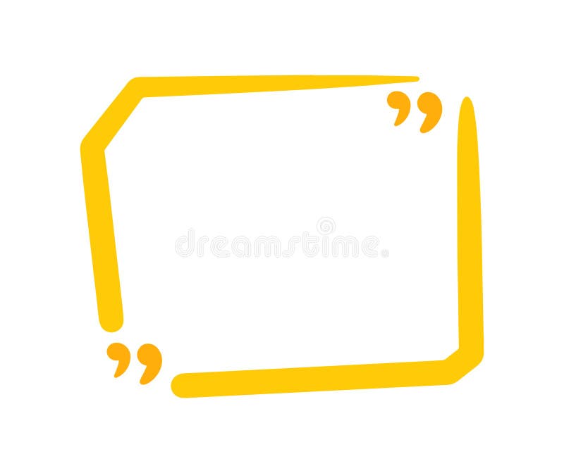 Quote Box Frame for Speech Bubble Text in Flat Comic Cartoon Vector ...