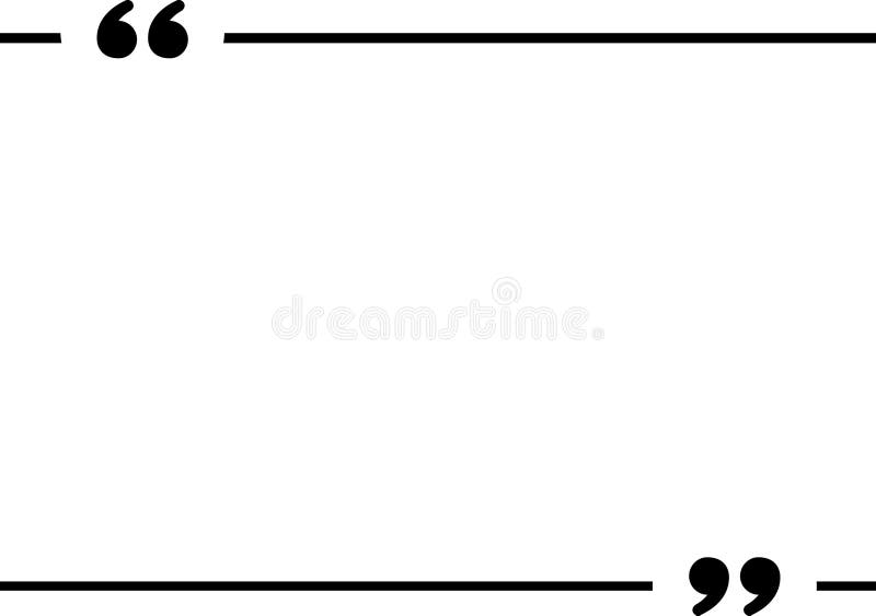 Quote Box Frame, Speech Bubbles with Quotation Marks. Blank Text ...