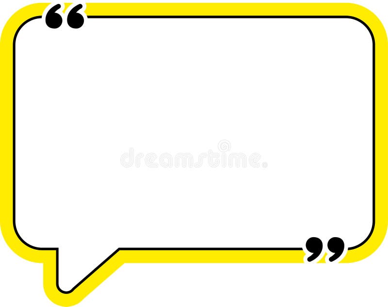 Quote Box Frame, Speech Bubbles with Quotation Marks. Blank Text ...