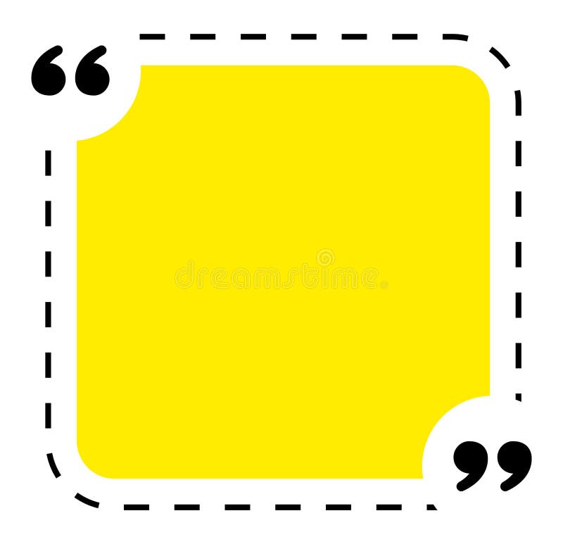 Quote Box Frame, Speech Bubbles with Quotation Marks. Blank Text ...