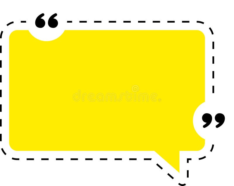 Quote Box Frame, Speech Bubbles with Quotation Marks. Blank Text ...