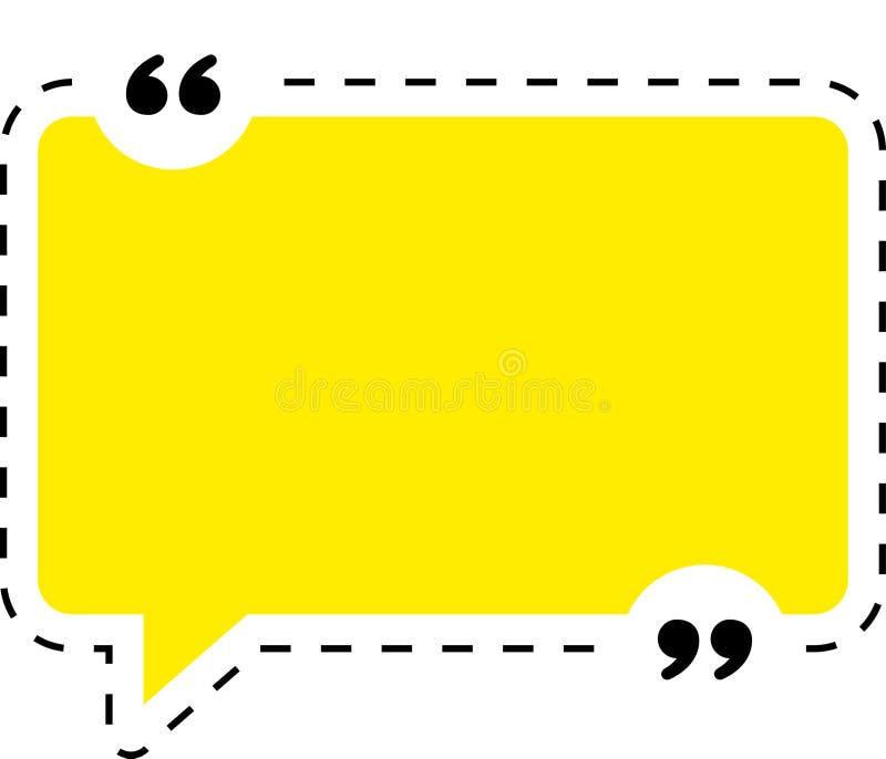 Quote Box Frame, Speech Bubbles with Quotation Marks. Blank Text ...