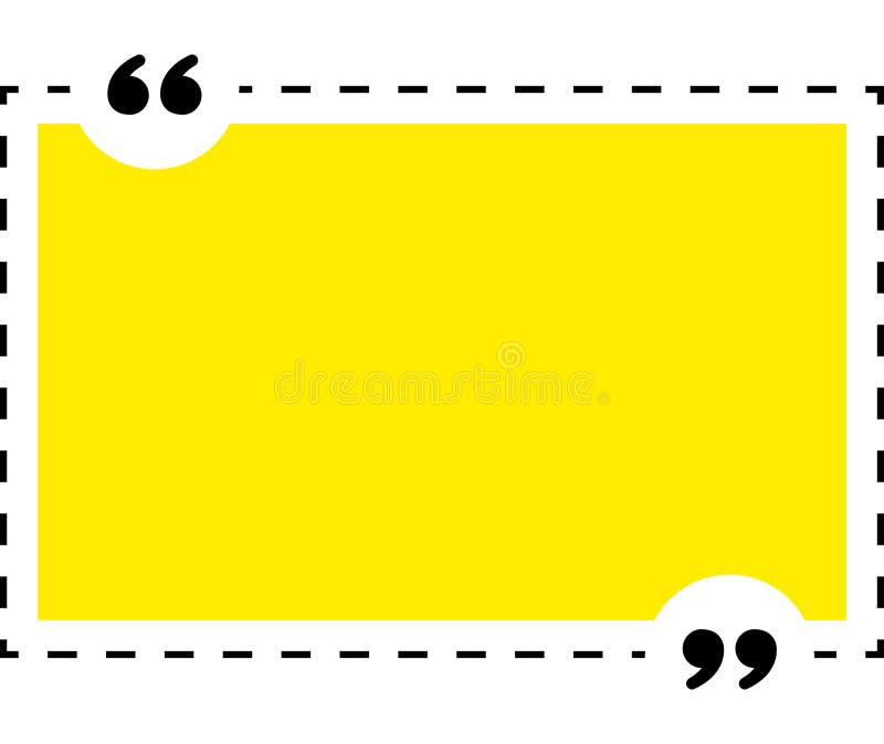 Quote Box Frame, Speech Bubbles with Quotation Marks. Blank Text ...