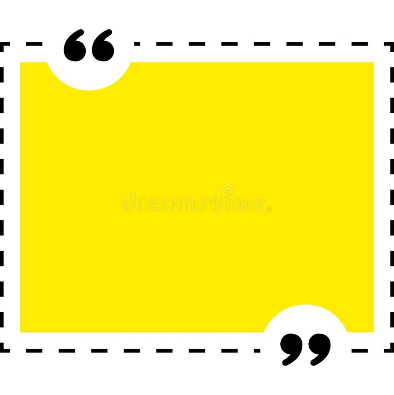 Quote Box Frame, Speech Bubbles with Quotation Marks. Blank Text ...