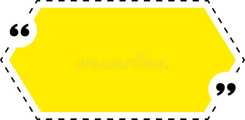 Quote Box Frame, Speech Bubbles with Quotation Marks. Blank Text ...