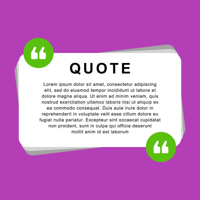 Quote Box Brochure Stock Illustrations – 477 Quote Box Brochure Stock ...