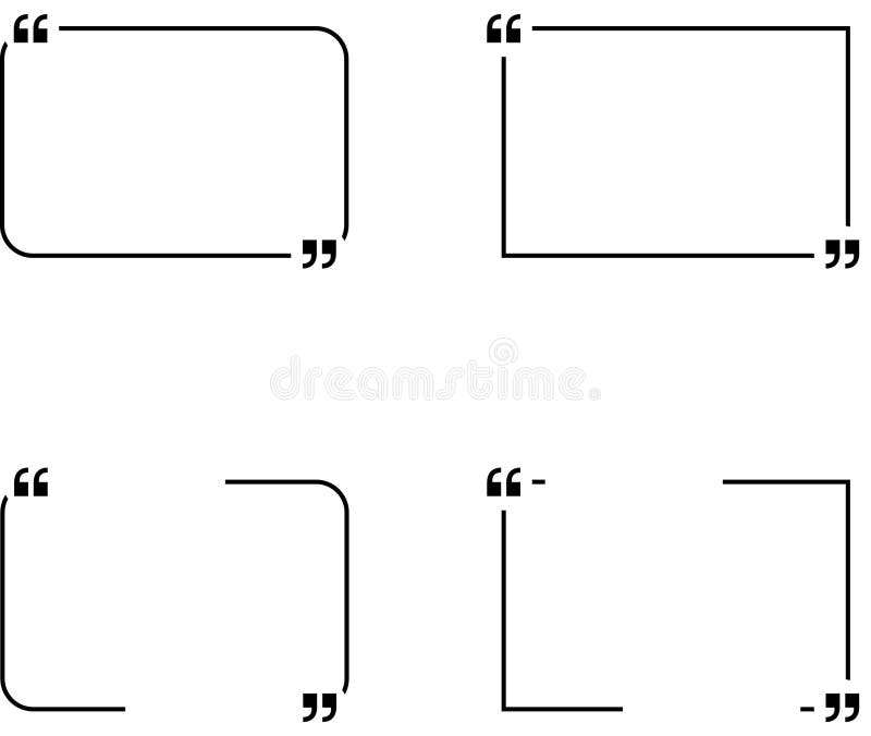 Quote Box Frame. Text Quotes Stock Illustration - Illustration of ...