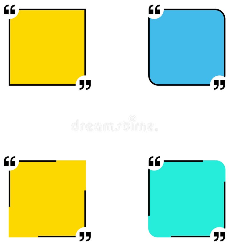 Quote Box Frame. Text Quotes Stock Vector - Illustration of speech ...