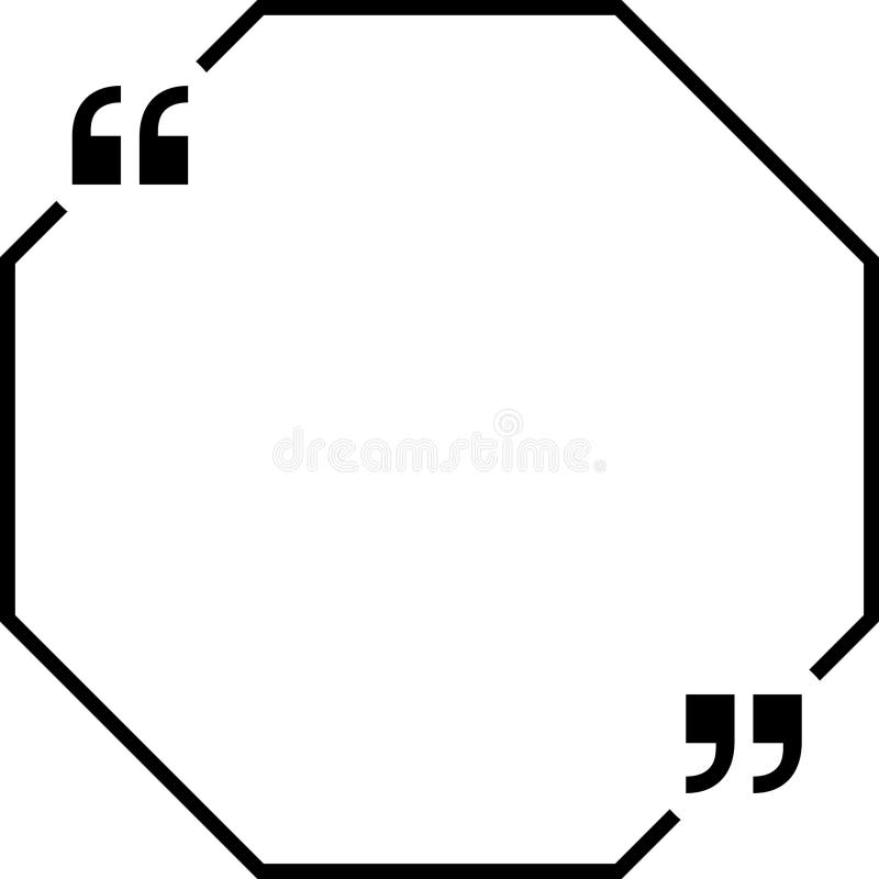 Quote Box Frame. Text Quotes Stock Vector - Illustration of template ...