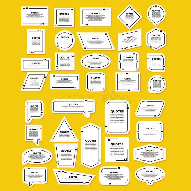 Quote Box Frame Vector Banner Illustration Stock Vector - Illustration ...