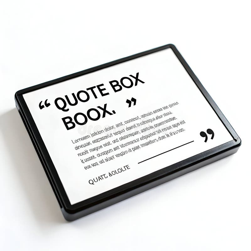 Quote Box Mockup Isolated stock illustration. Illustration of icon ...