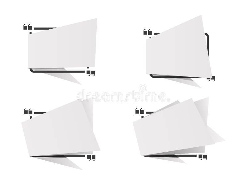 Quote box in paper style . stock vector. Illustration of note - 142419953