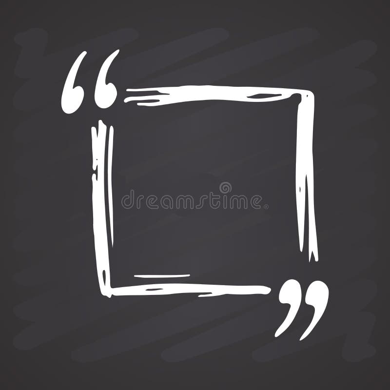Quote Box or Quotation Frame Hand Drawn Sketch Doodle Vector ...