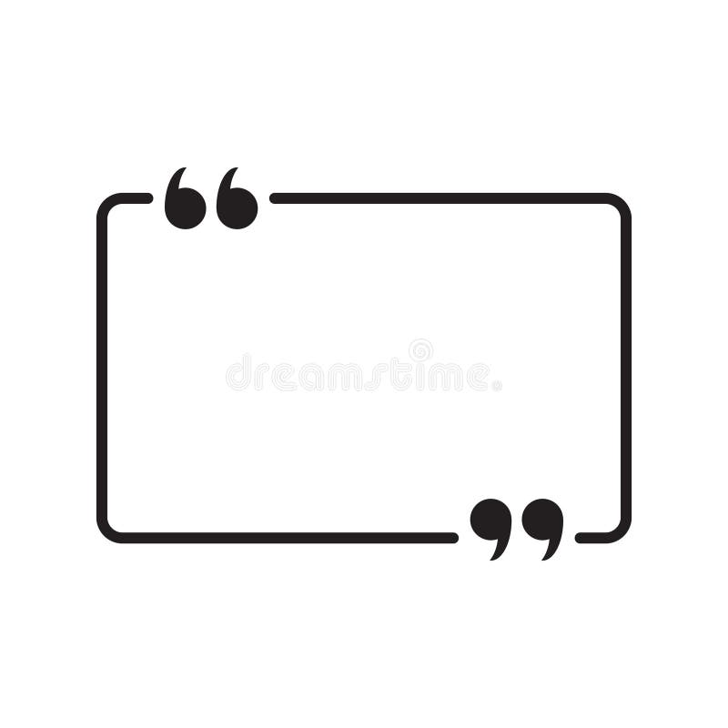 Quote Box, Quote Frame with Quote Marks. Stock Vector - Illustration of ...
