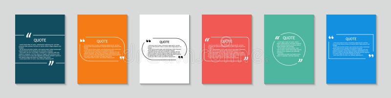 Quote in Box. Square Template for Text Bubbles with Quotation ...