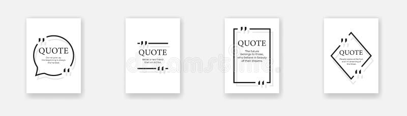 Quote Boxes for Banner Design. Vector Illustration Stock Vector ...