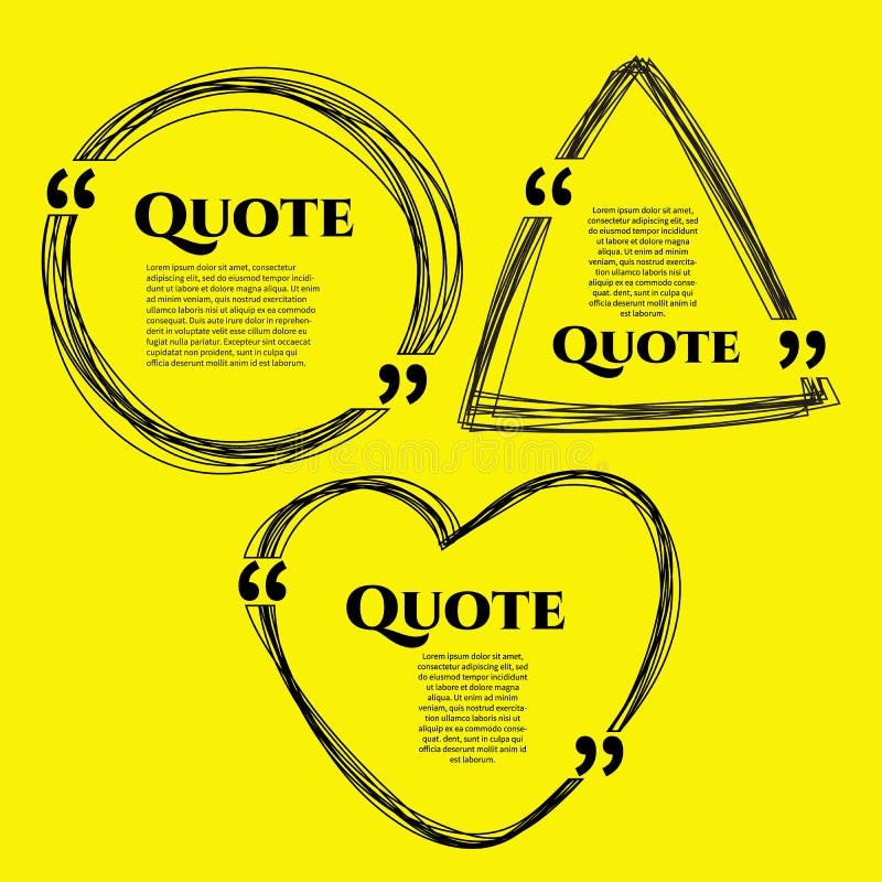 Quote Boxes with Text Isolated Stock Vector - Illustration of quoting ...