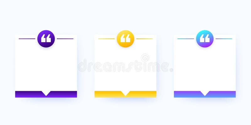 Quote Boxes for Text, Quotation Frames Design Stock Vector ...
