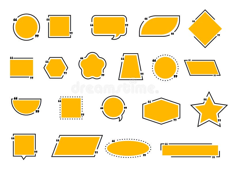 Quote Bubble and Boxes, Chat Message, Comment Stock Vector ...