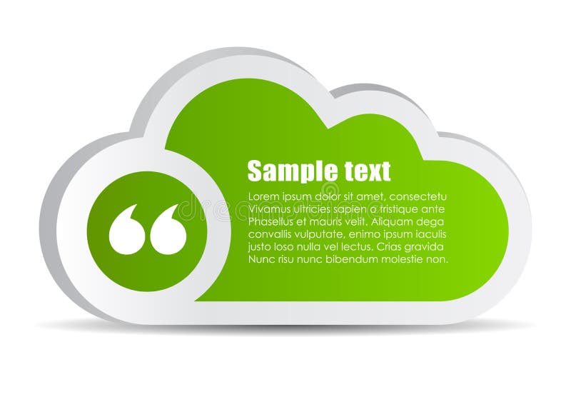 Quote, cloud tag stock vector. Illustration of isolated - 3979951