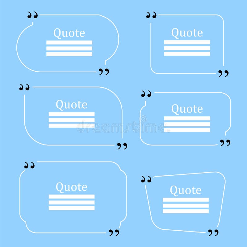 Quote Bubble. Empty Template Stock Vector - Illustration of information ...