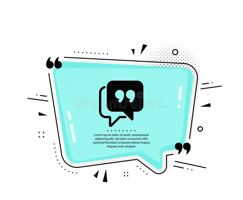 Quote Bubble Icon. Chat Comment Sign. Speech Bubble. Vector Stock ...