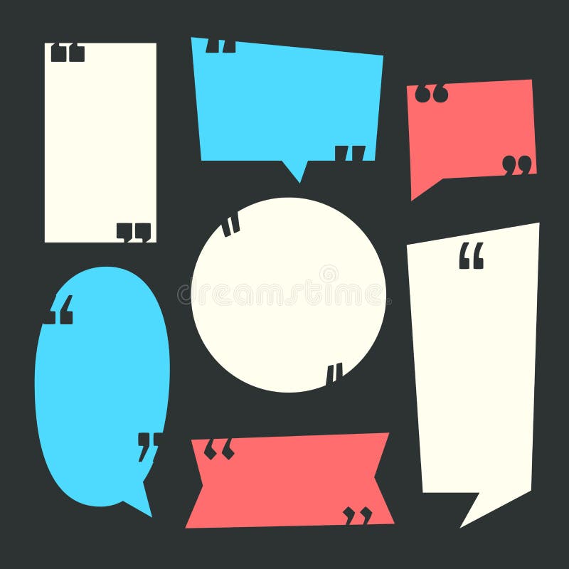 Quote Bubbles Vector Clip-art Stock Vector - Illustration of sentence ...