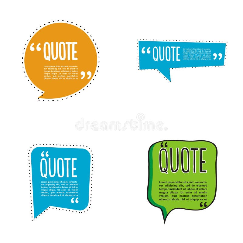 Quote chat bubble logo stock vector. Illustration of modern - 121685966
