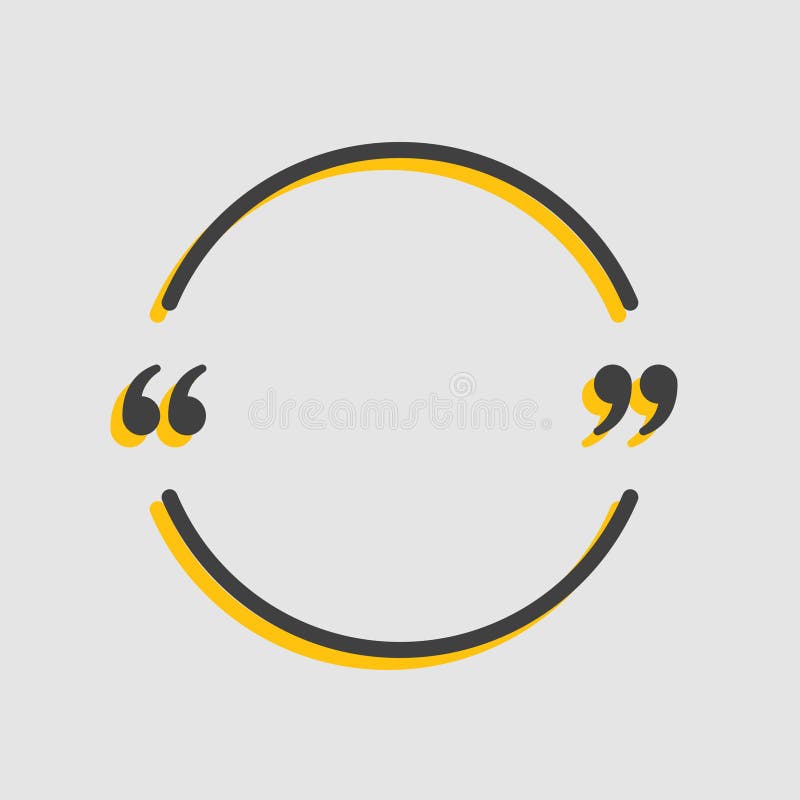 Quote Circle Text with Bracket, Vector Banner Stock Vector ...