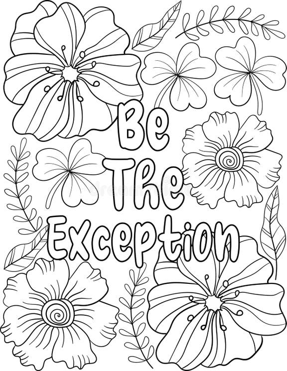 Motivational Floral Coloring Page for Motivation, Inspiration, Success ...