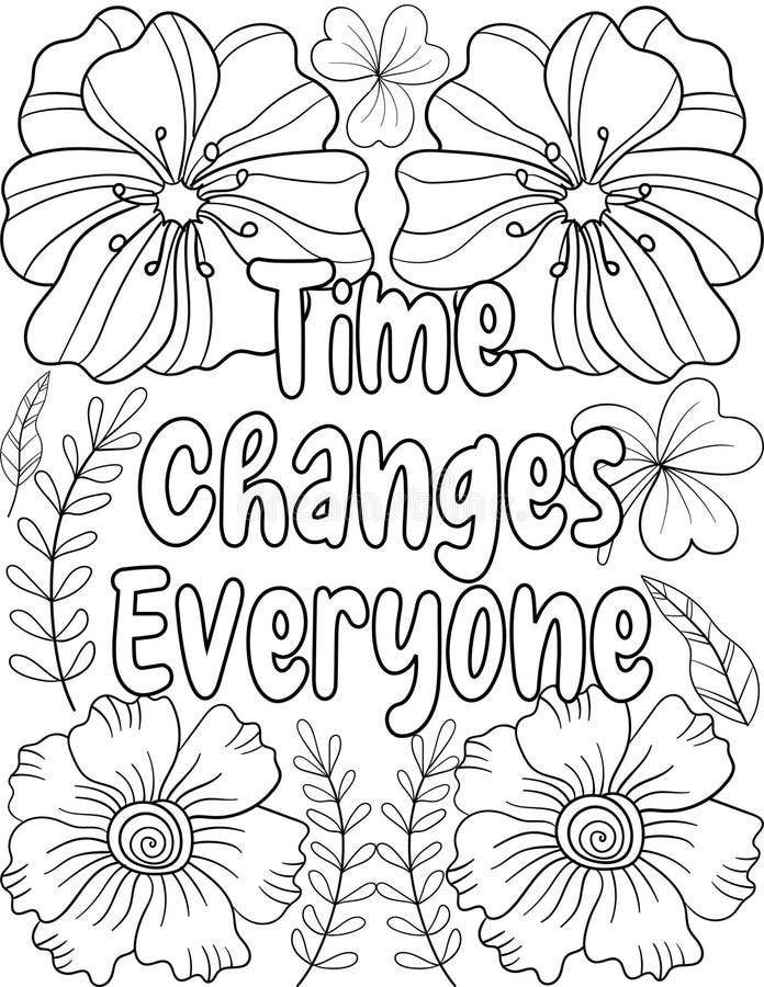 Motivational Floral Coloring Page for Motivation, Inspiration, Success ...