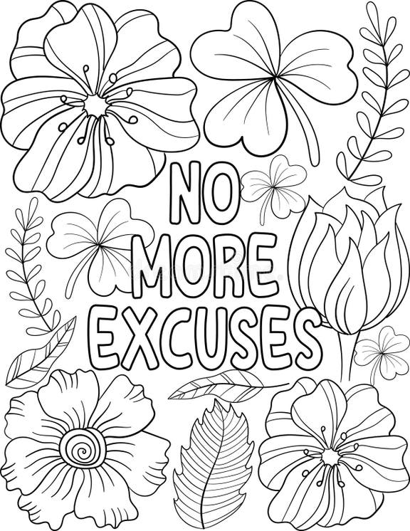 Motivational Floral Coloring Page for Motivation, Inspiration, Success ...