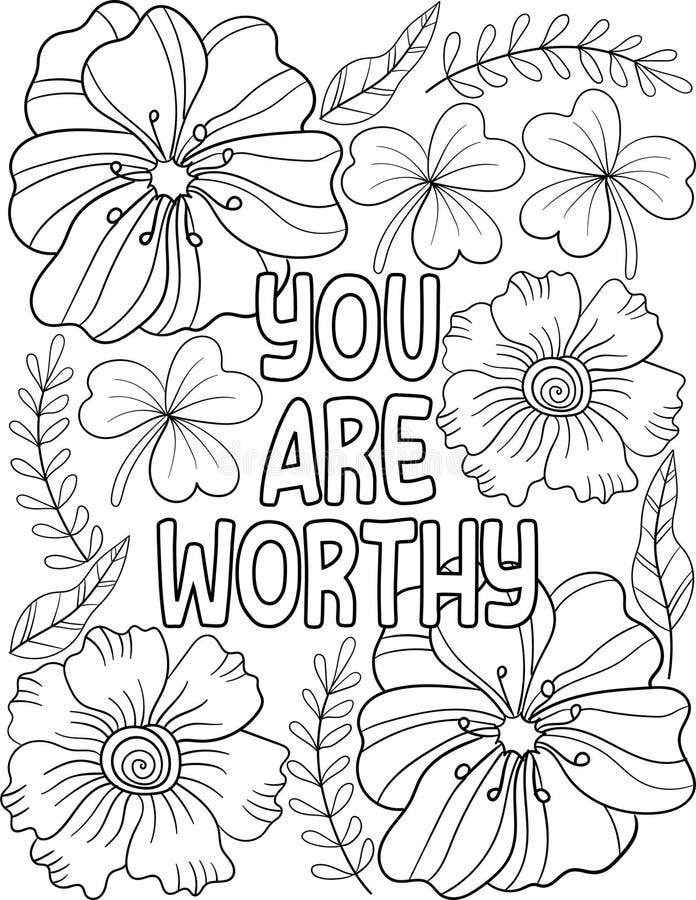 Motivational Floral Coloring Page for Motivation, Inspiration, Success ...