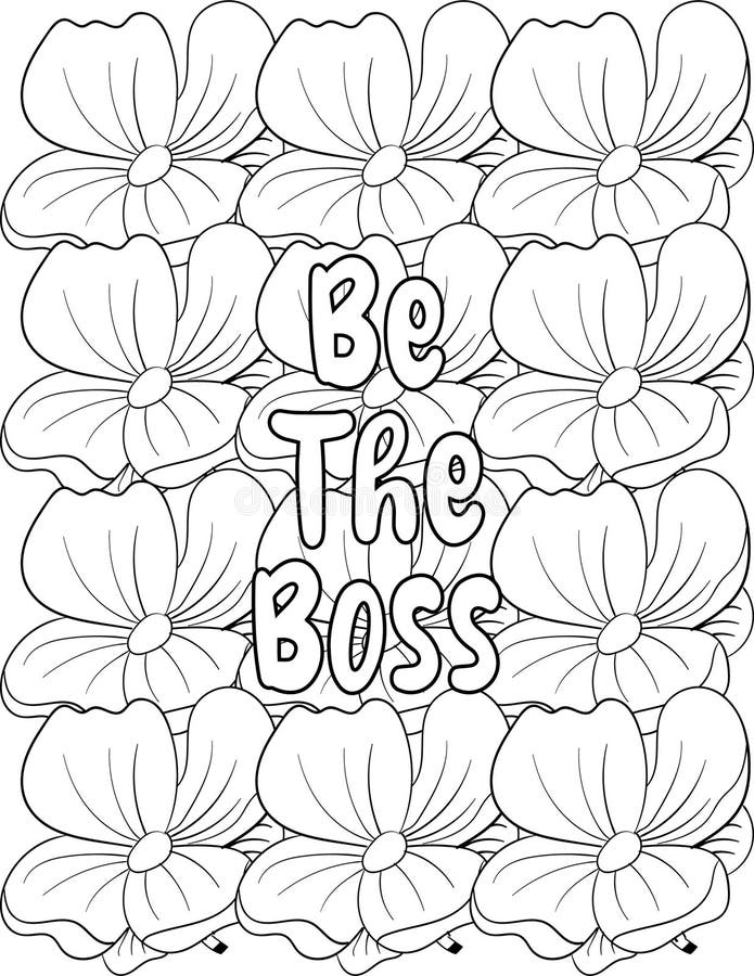 Motivational Floral Coloring Page for Motivation, Inspiration, Success ...