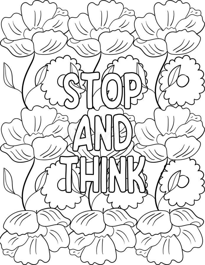 Motivational Floral Coloring Page for Motivation, Inspiration, Success ...