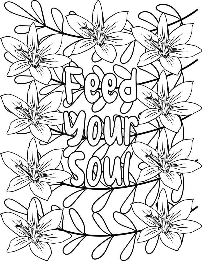 Motivational Floral Coloring Page for Motivation, Inspiration, Success ...