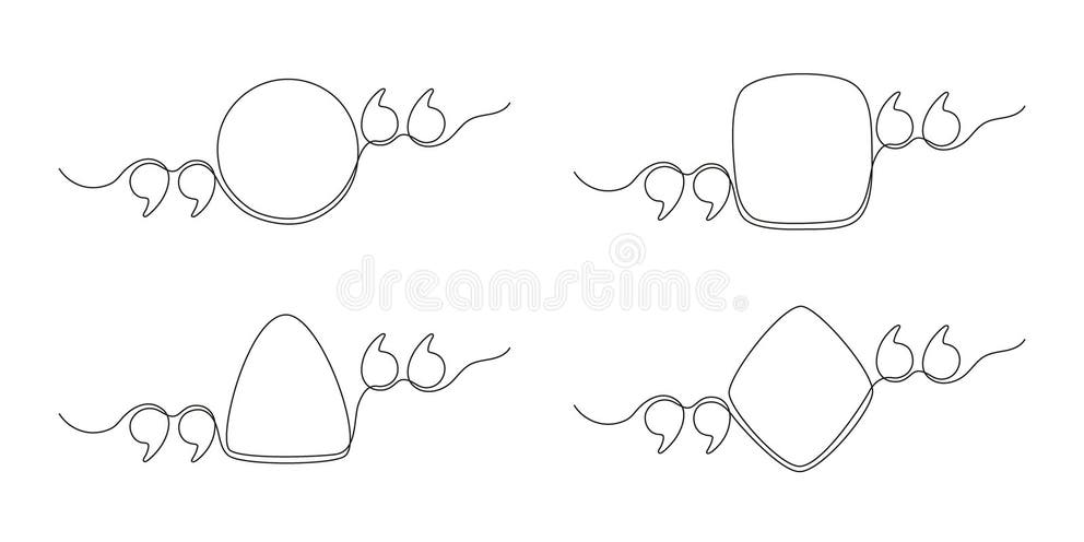 Continuous Line Quotation Stock Illustrations – 120 Continuous Line ...