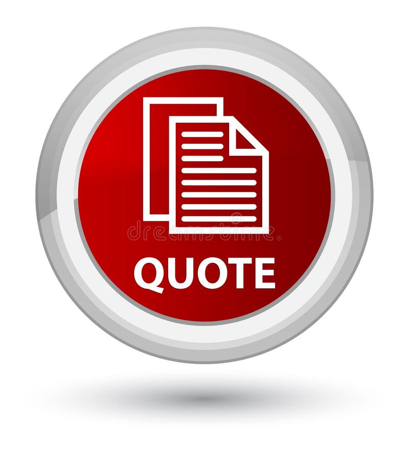 Quote (document Pages Icon) Prime Red Round Button Stock Illustration ...