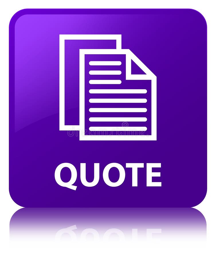Quote (document Pages Icon) Purple Square Button Stock Illustration ...
