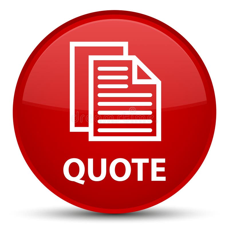 Quote (document Pages Icon) Special Red Round Button Stock Illustration ...