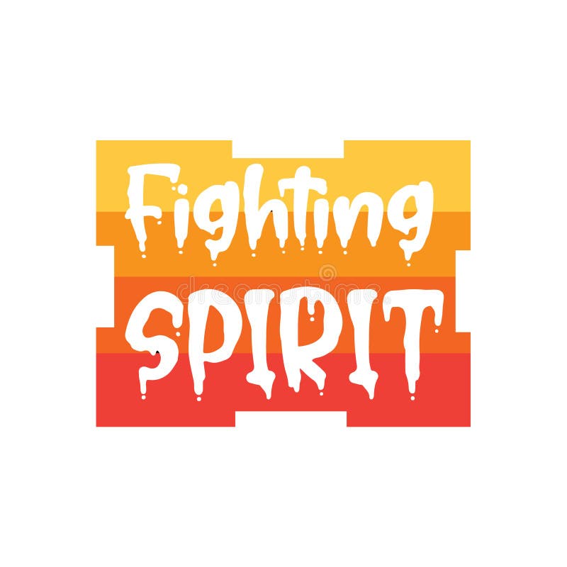 Quote Fighting Spirit Design Lettering Motivation Stock Vector ...