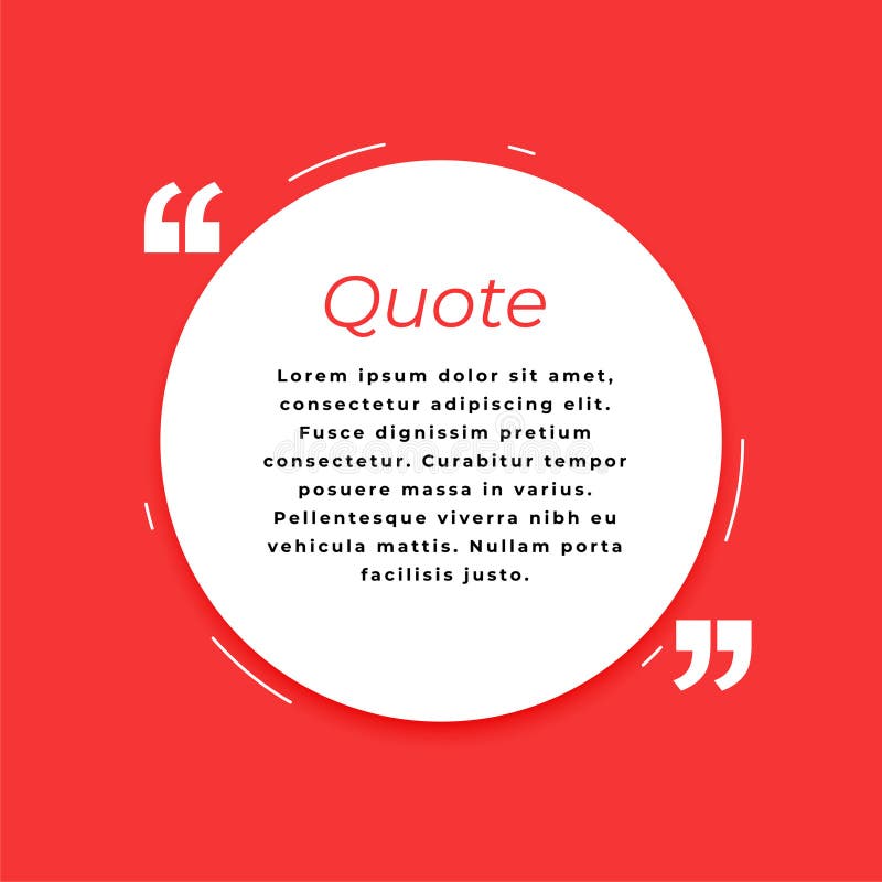 Quote in Frame with Quotation Marks Design Stock Vector - Illustration ...