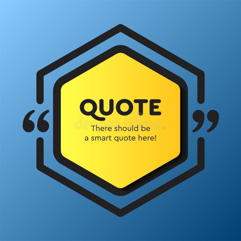Quote Frame Blank, Text Quote Boxes, Background Stock Vector ...